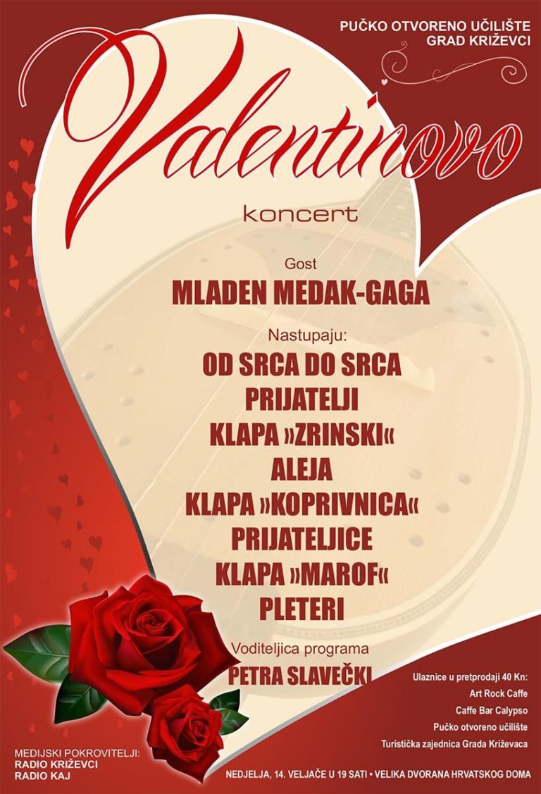 U nedjelju koncert povodom Valentinova – Križevci.info
